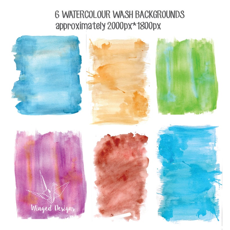 Digital Clipart: Watercolor Washes, Blobs and Banners. Perfect for ...