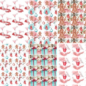 Christmas and Winter Wonderland: 12 Seamless Digital Paper/patterns ...