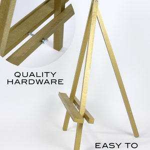Gold Tabletop Easel, Wedding Table Easel, Large Tabletop Display Easel ...