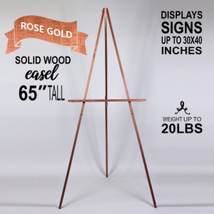 White Easel for Weddings Easel Stand for Sign Easel Stand | Solid Wood ...