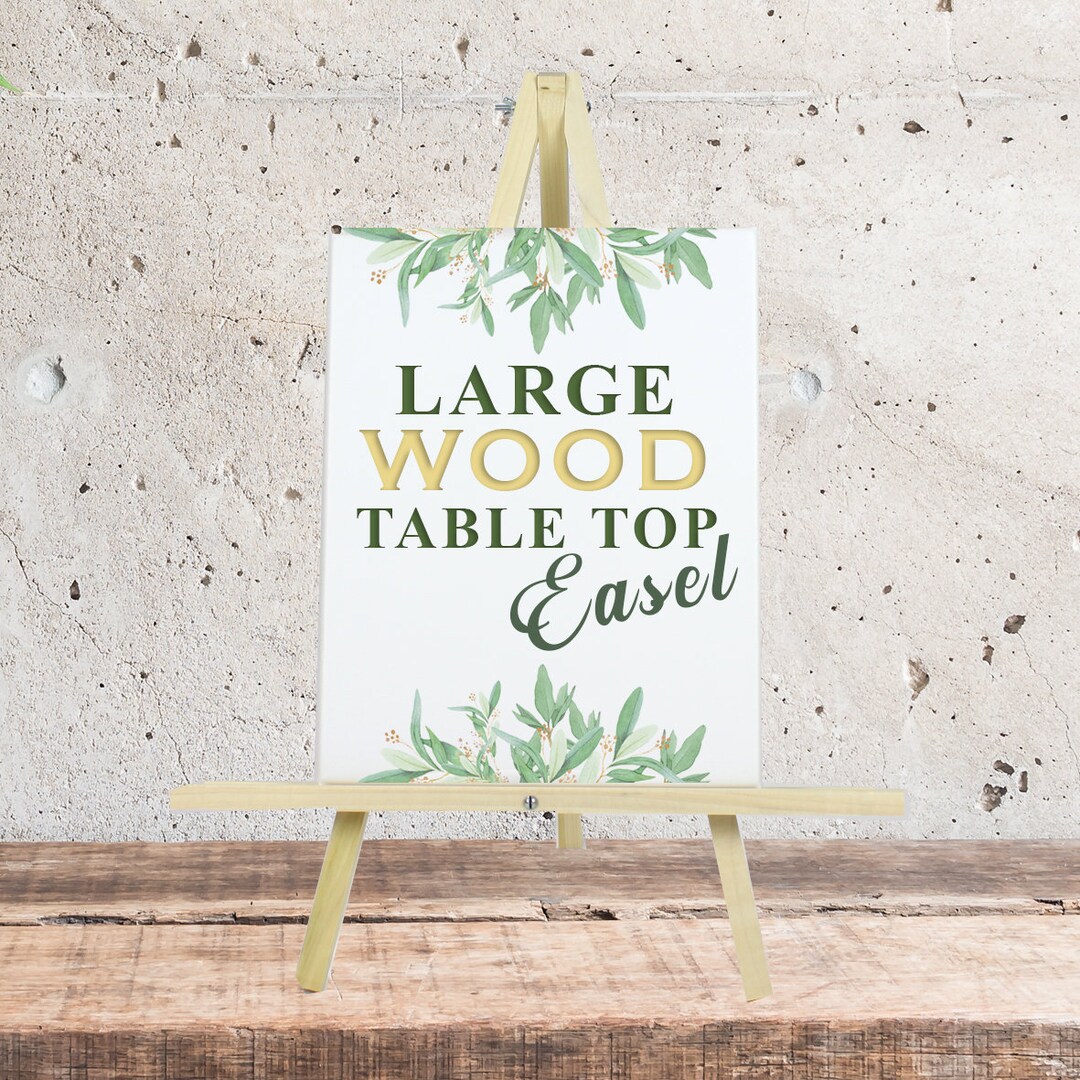 Wood Tabletop Easel, Table Top Easel for Sign, Natural Wood Easel ...