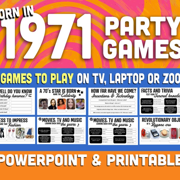 Born in 1971 Game - Etsy