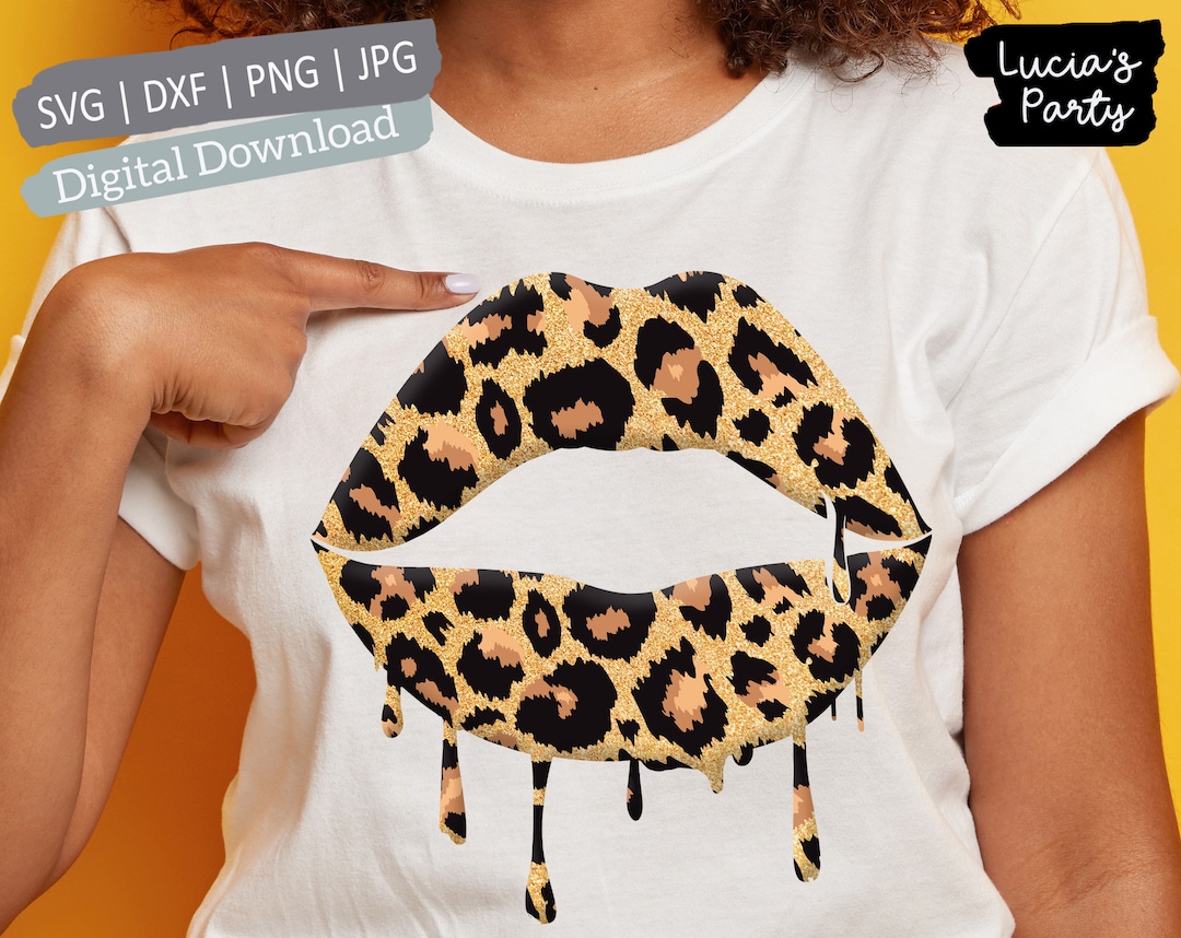 Animal Print Lips SVG, Lips Sublimation Designs Downloads, Leopard ...