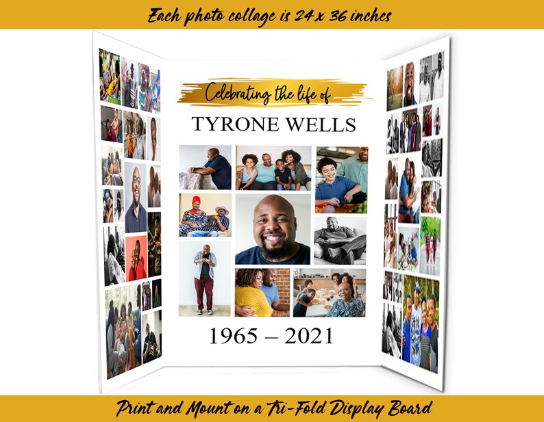Funeral Welcome Sign Photo Collage Funeral Photo Template | Etsy