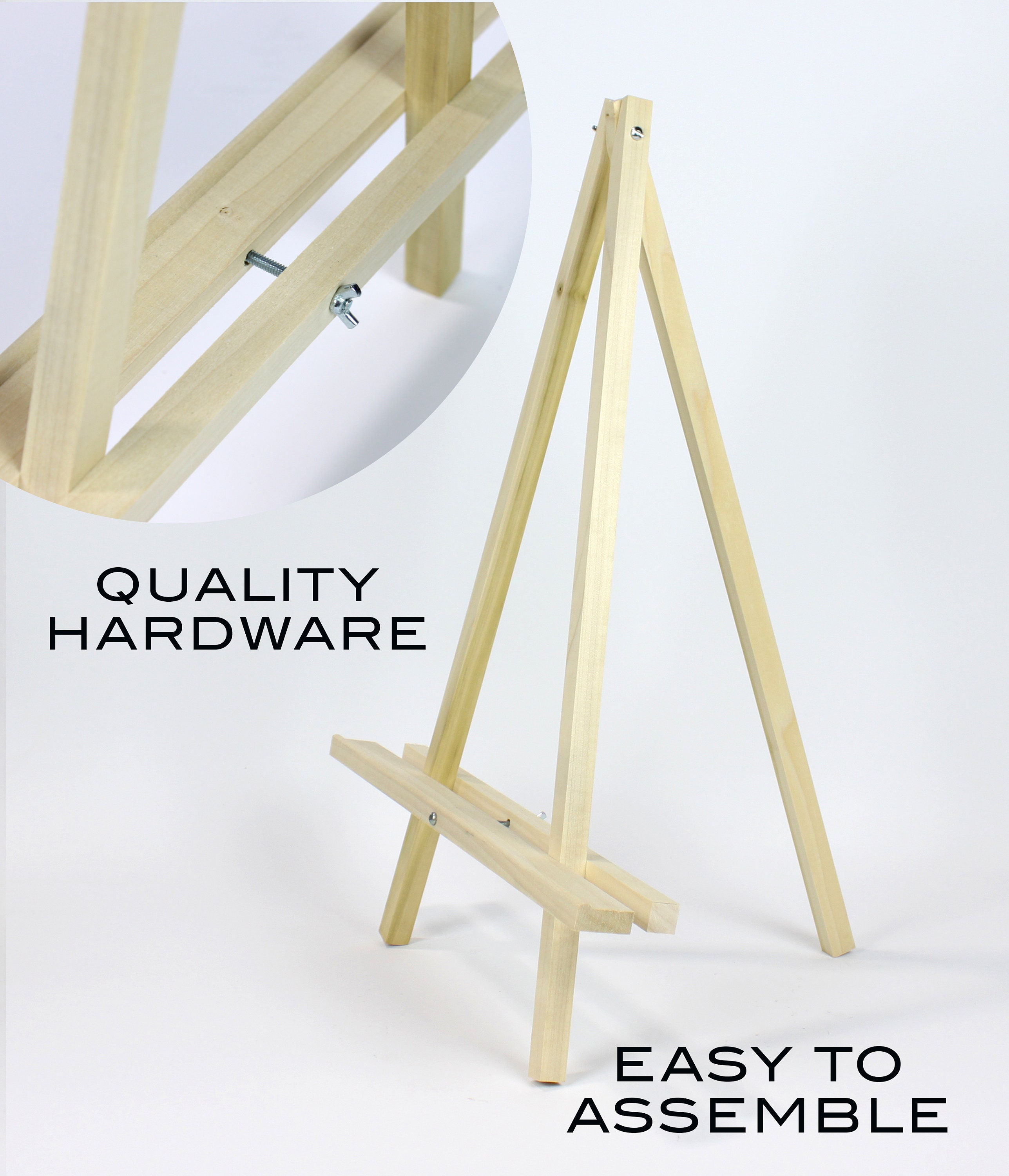 Wood tabletop easel Table top easel for sign Natural wood | Etsy