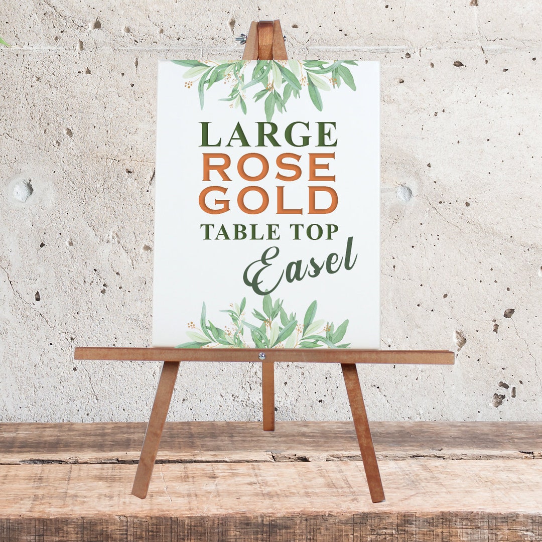 Rose Gold Easel, Table Top Easel for Sign, Wedding Sign Stand Easel ...