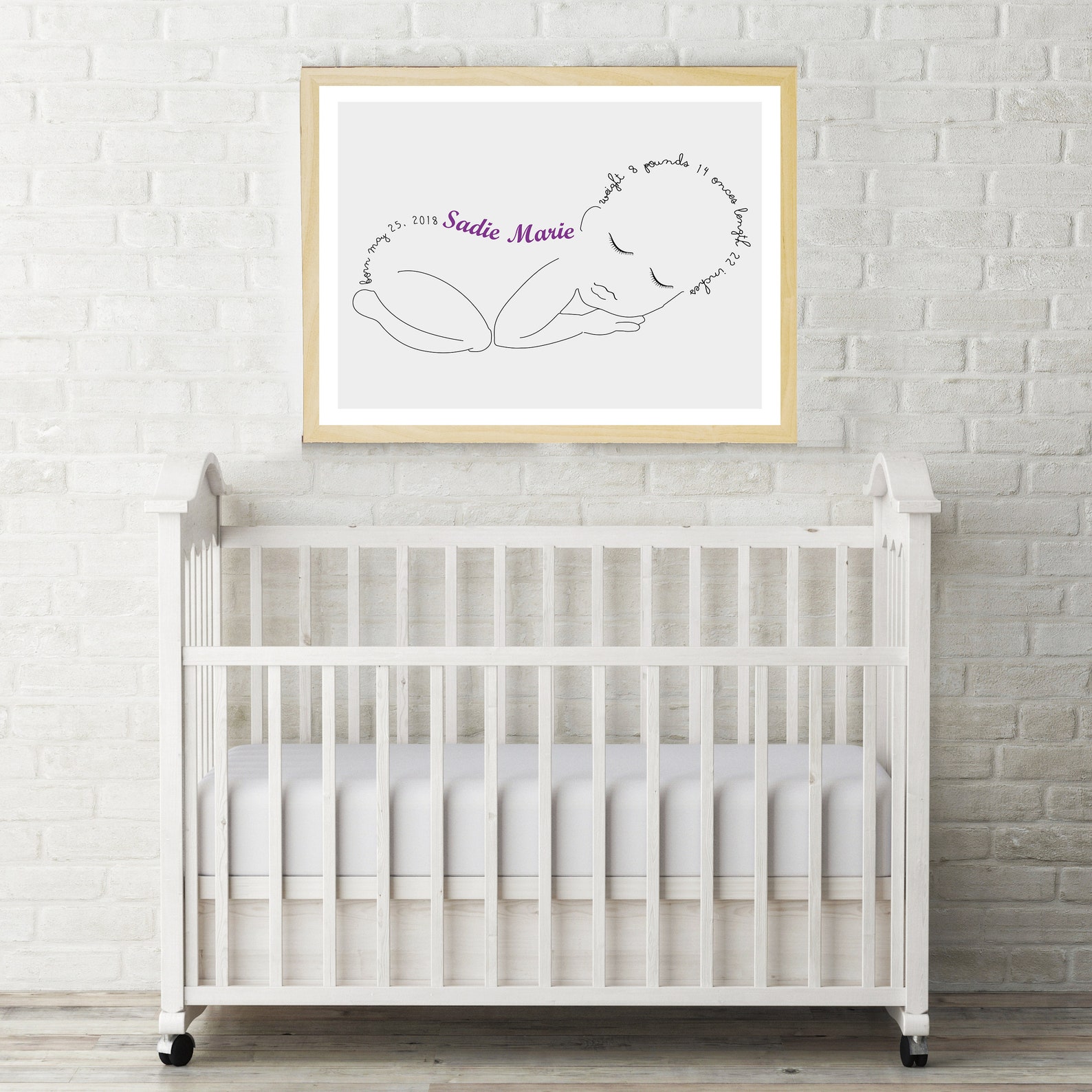 Personalized Baby Poster Birth Poster Drawing Baby Birth - Etsy