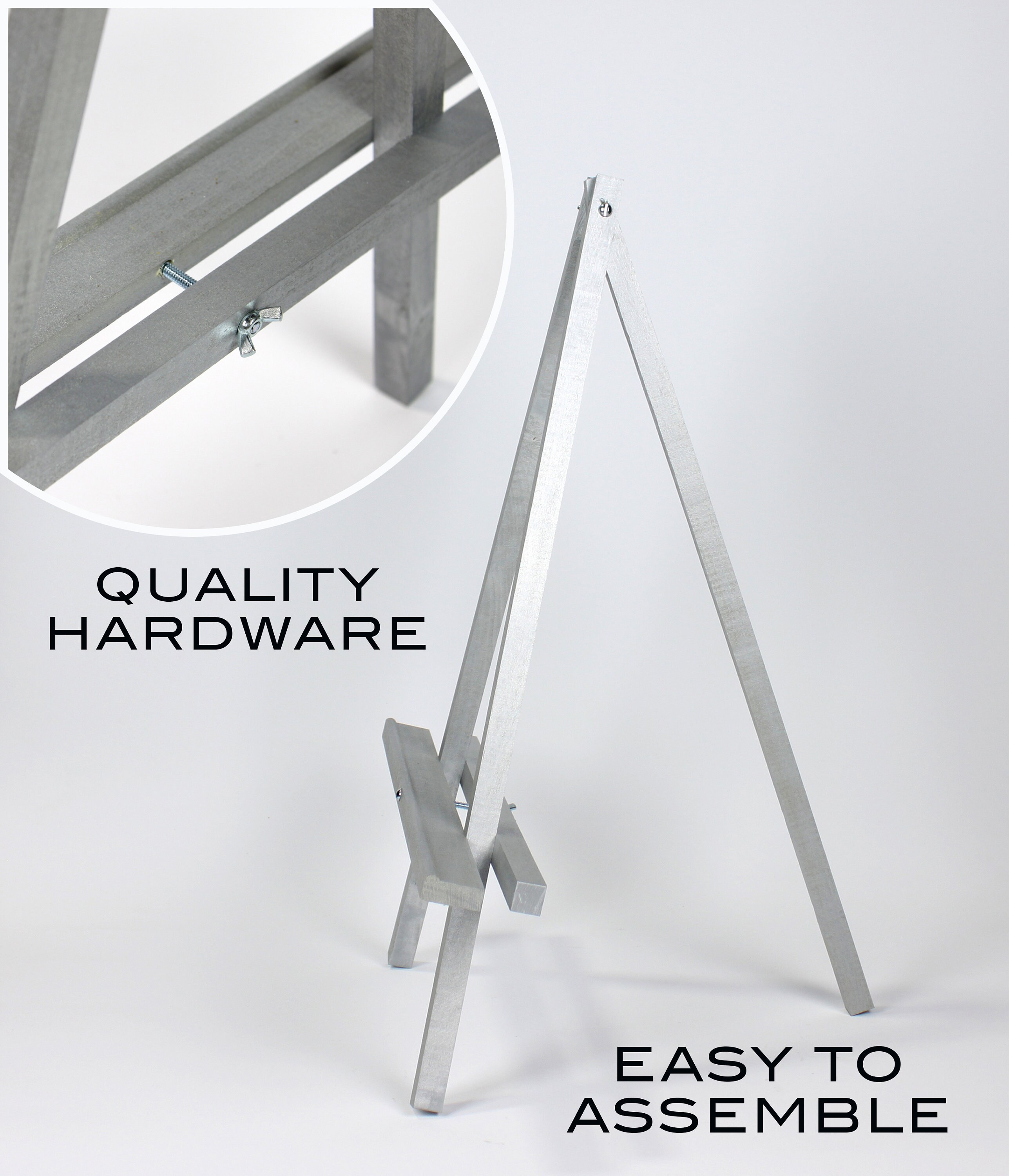 Silver easel Silver table stand Table top easel for sign | Etsy