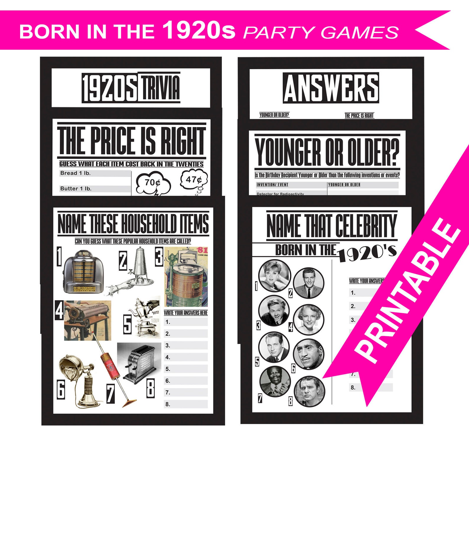 100th Birthday Party Games, 100th Birthday Party Ideas, 100th Birthday ...