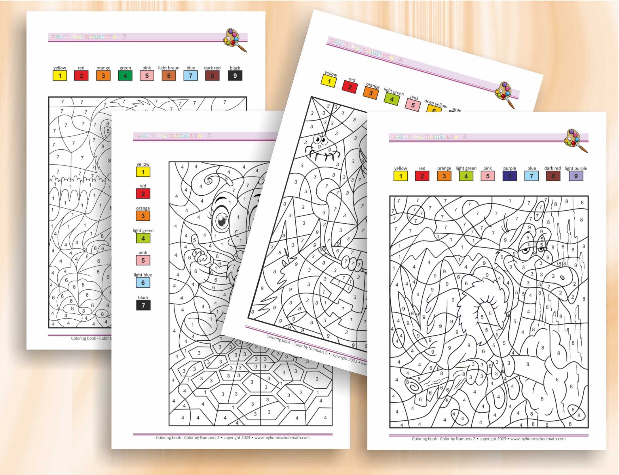 Color by Number Activity Book for Kids Ages 8-12 (PDF Download) - Etsy