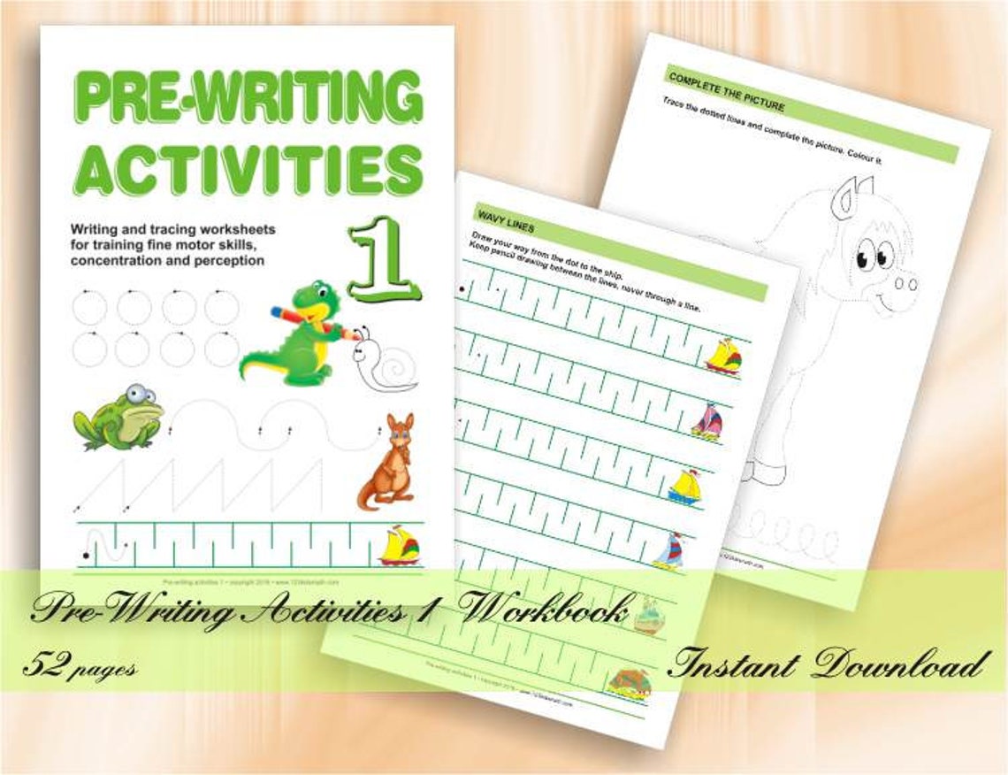 Pre-writing Activities for Preschool & Kindergarten | 49 Printable ...