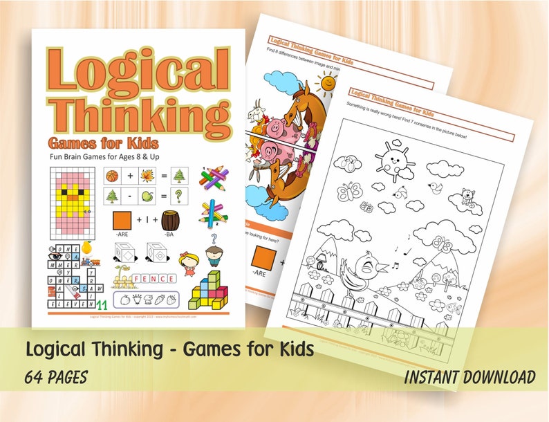 Logical Thinking Games for Kids - Brain Teasers for Children Ages 8 ...