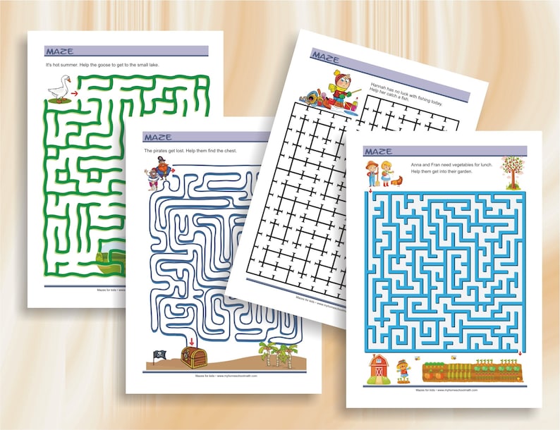 Fun and Challenging Mazes for Kids | 53 Printable Worksheets |download ...