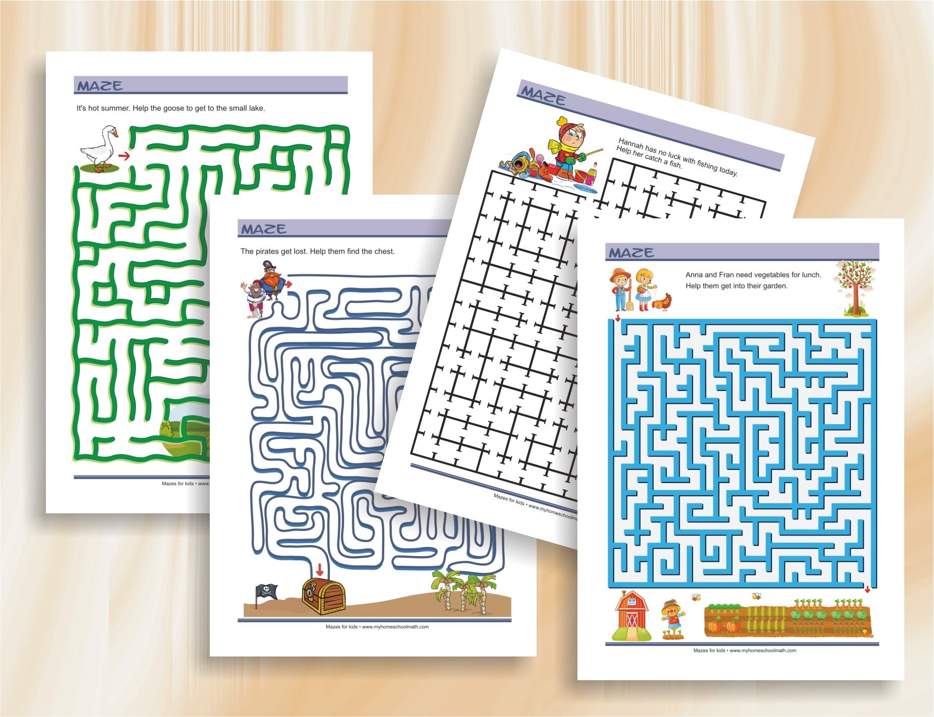 Fun and Challenging Mazes for Kids | 53 Printable Worksheets |download ...