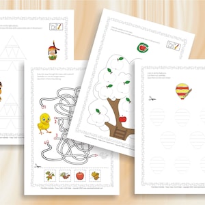 Fine Motor Activities - Trace, Color, Cut&paste | 65 Printable ...