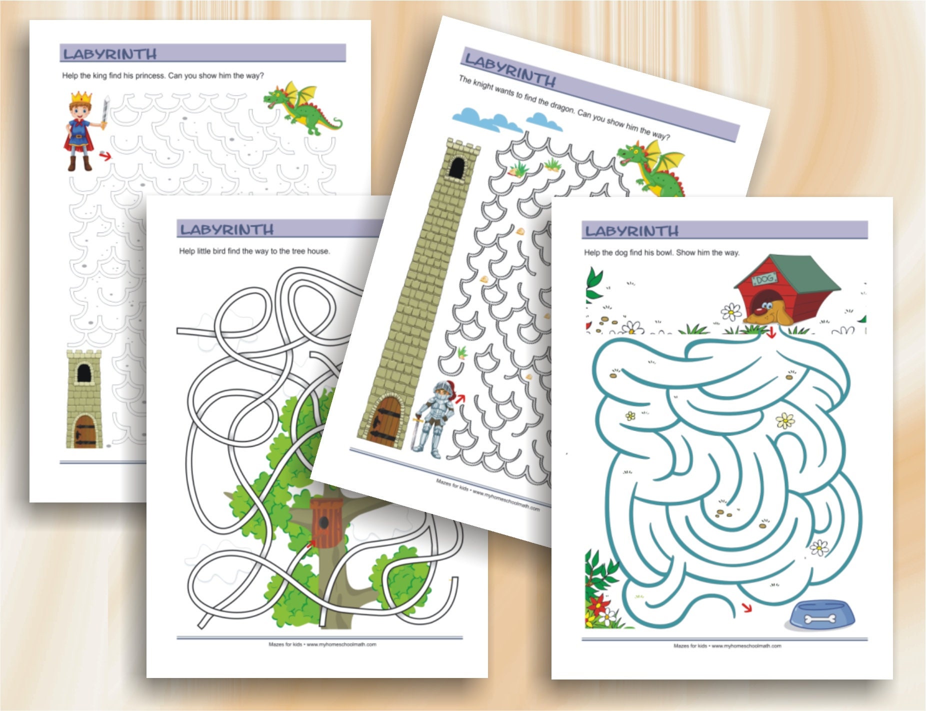 Fun and Challenging Mazes for Kids | 53 Printable Worksheets |download ...