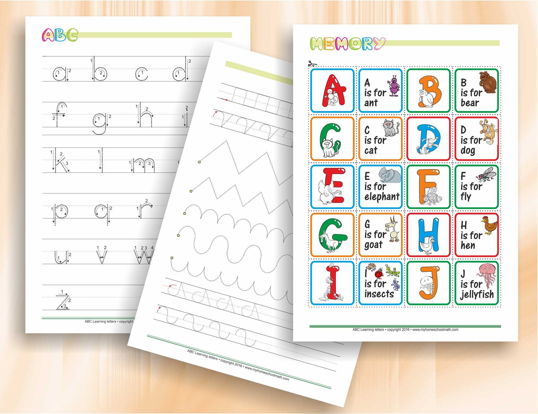ABC Learning Letters Workbook 36 Alphabet Worksheets for Preschool ...