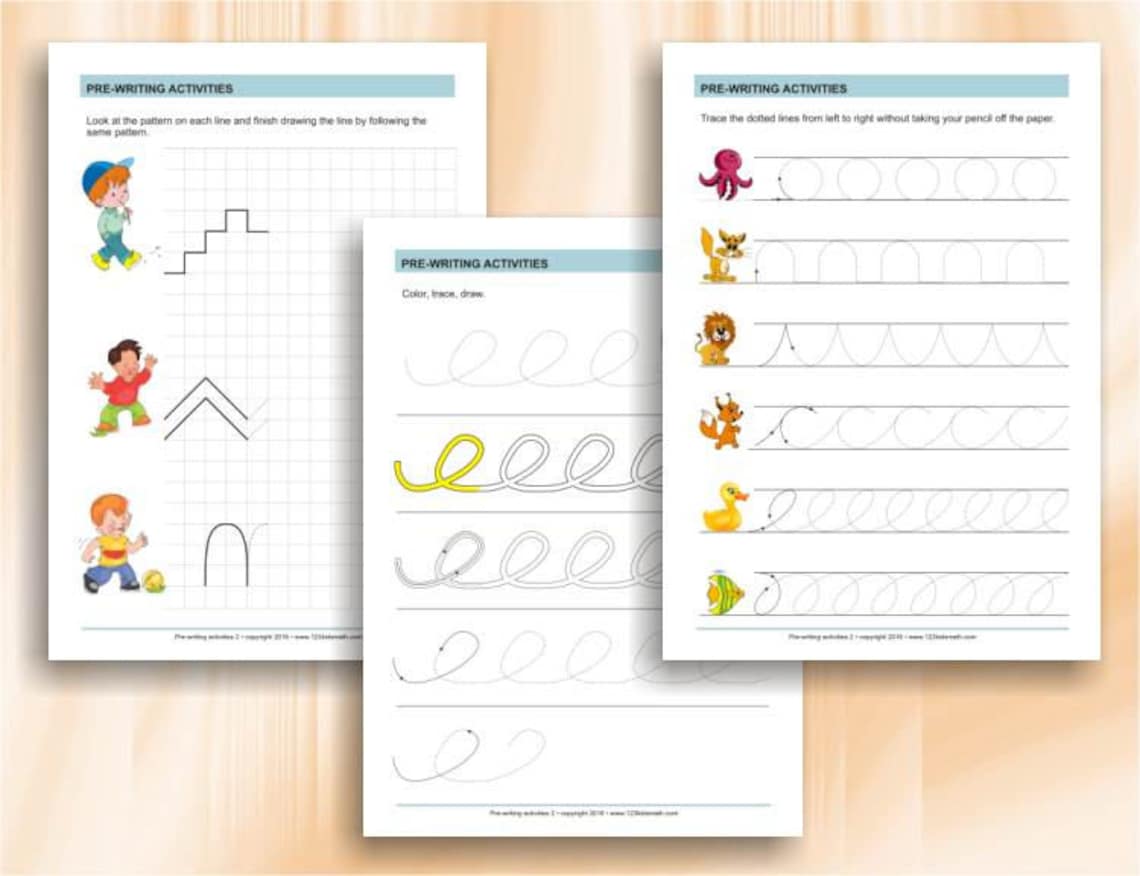 Pre-writing Activities for Preschool & Kindergarten | 52 Printable ...