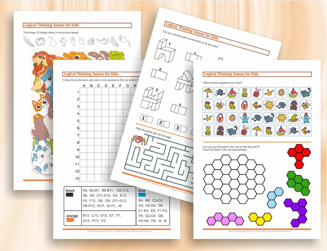 Logical Thinking Games for Kids Brain Teasers for Children Ages 8 64 ...