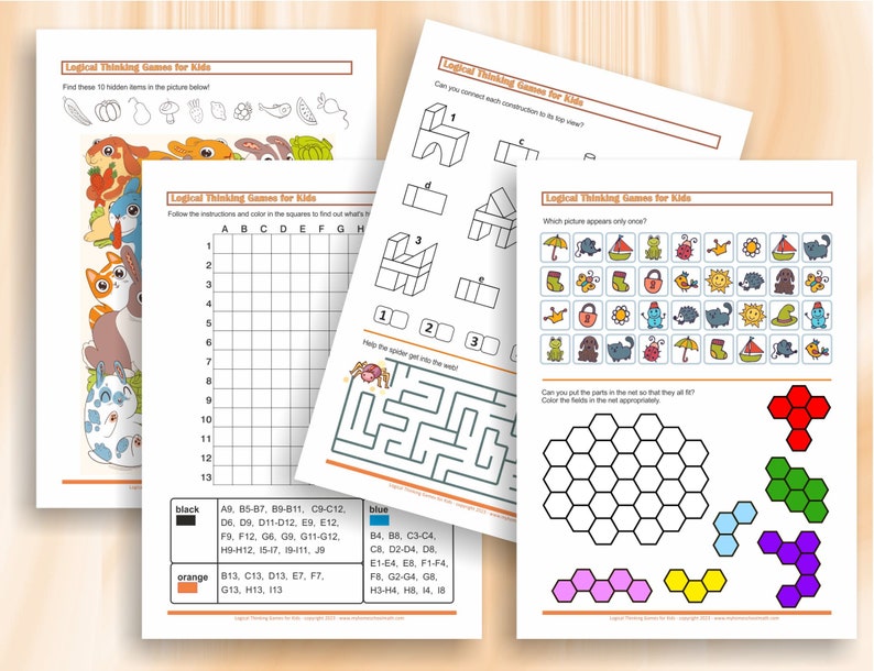 Logical Thinking Games for Kids Brain Teasers for Children Ages 8 64 ...