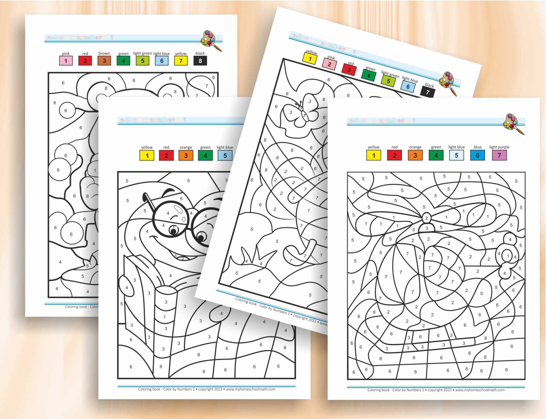 Color by Number for Kids Ages 6-10 Part 1 | Activity Book | 30 Cute ...