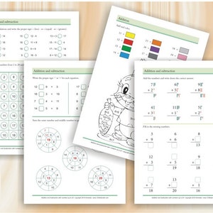 Addition and Subtraction With Numbers up to 20 | 1st Grade Math ...