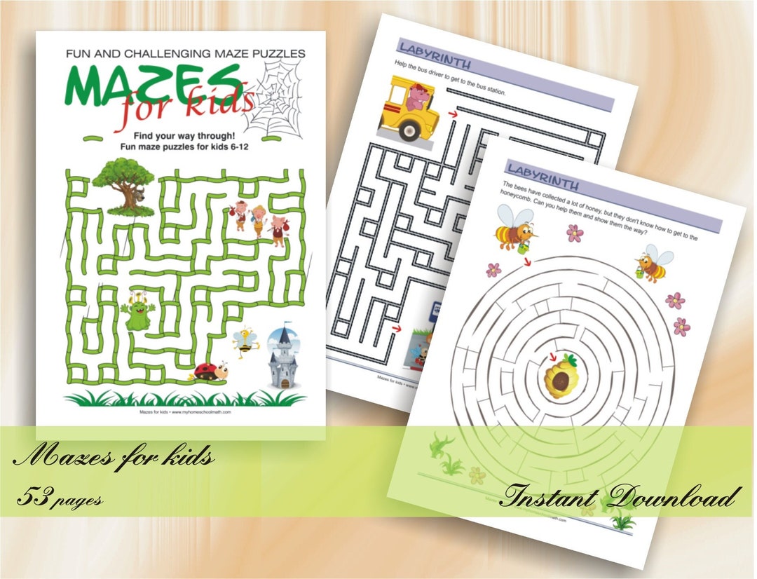 Fun and Challenging Mazes for Kids | 53 Printable Worksheets |download ...