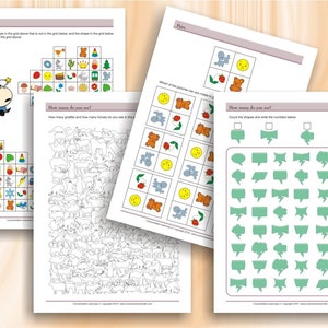Concentration Exercises for Kids - Part 2 (age 8-12) | 39 Printable ...