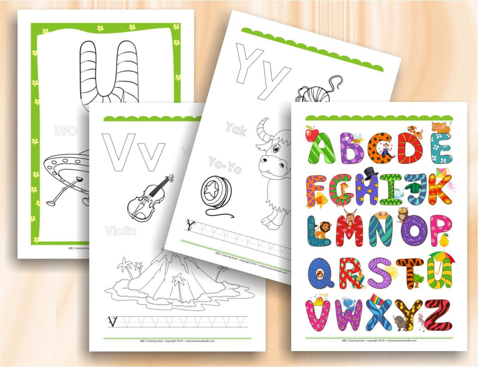 ABC Coloring Book - Alphabet Coloring Pages for Preschool and ...