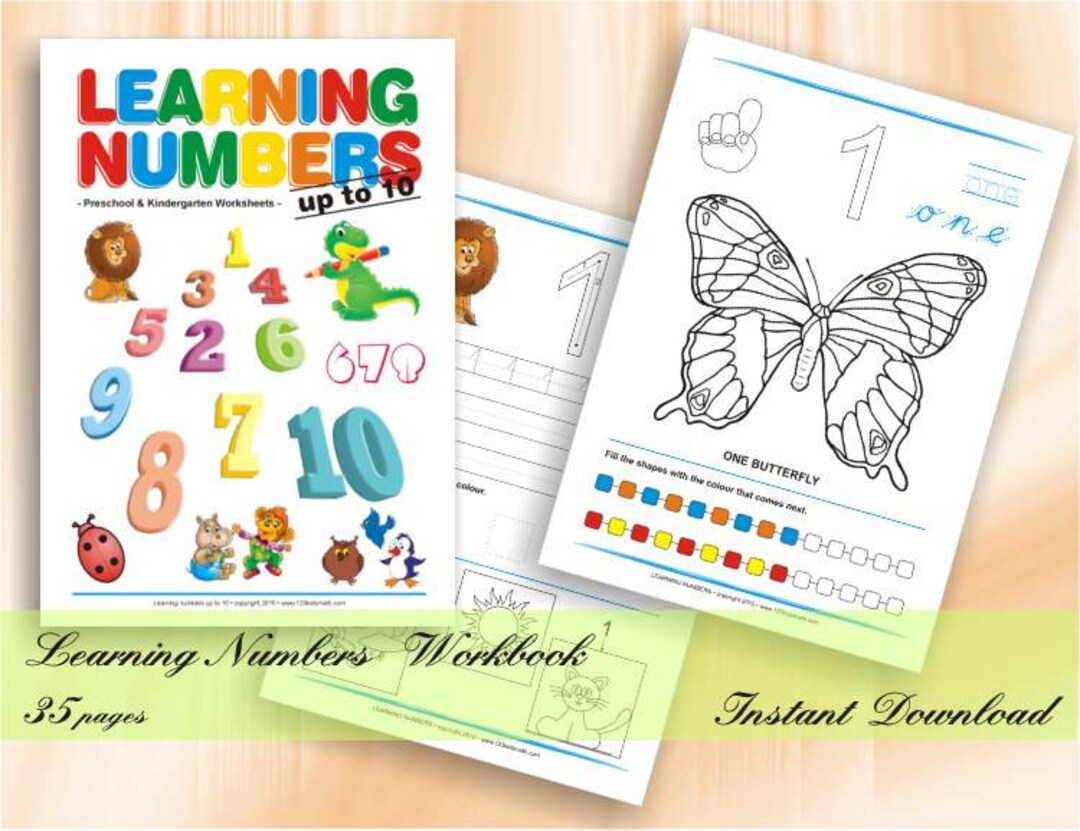 Learning Numbers up to 10 - Preschool & Kindergarten Worksheets ...