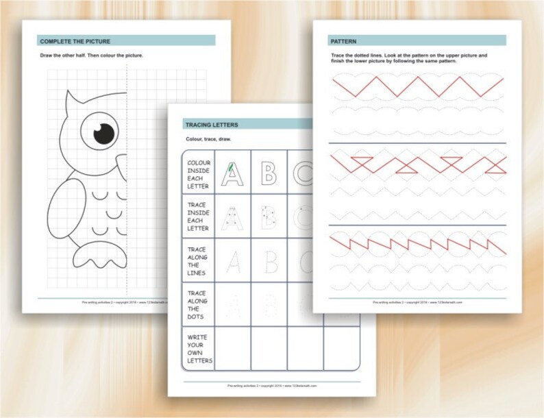 Pre-writing Activities for Preschool & Kindergarten 52 Printable ...