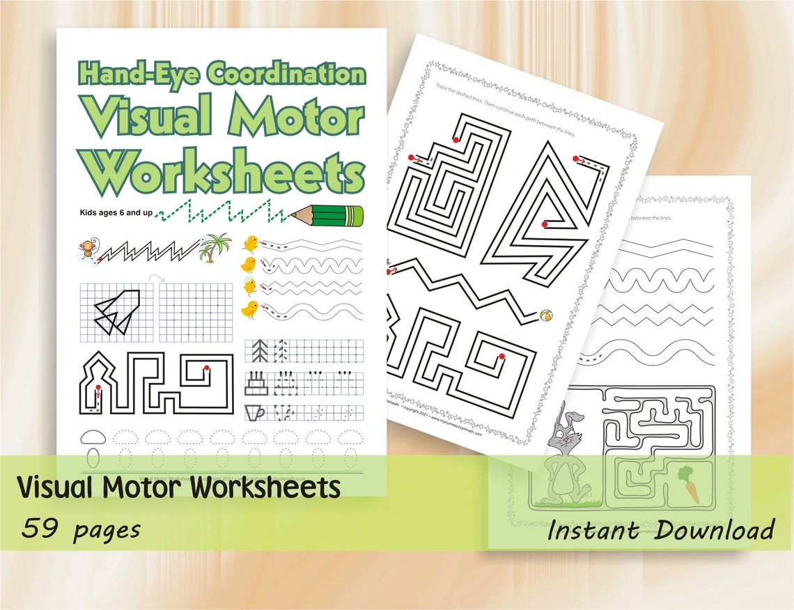 Visual Motor Worksheets - Exercises to Improve Fine Motor and Visuo ...