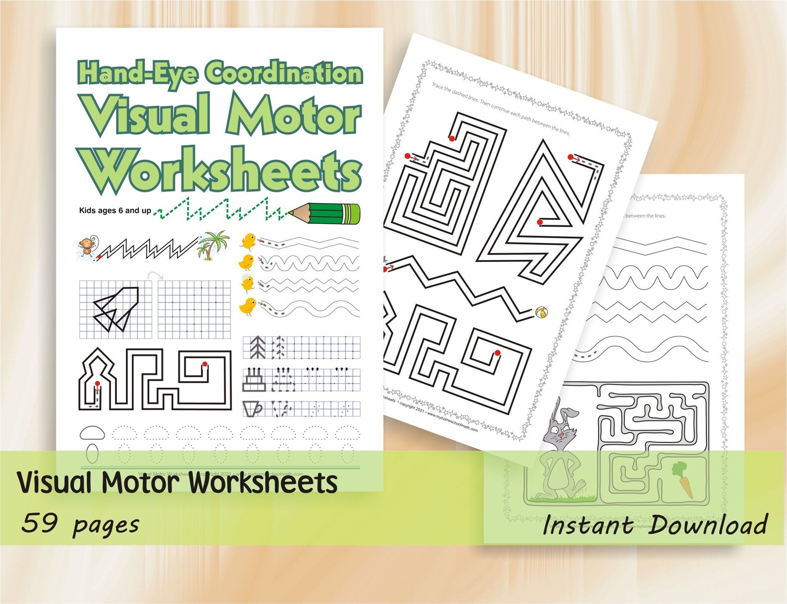 Visual Motor Worksheets - Exercises to Improve Fine Motor and Visuo ...