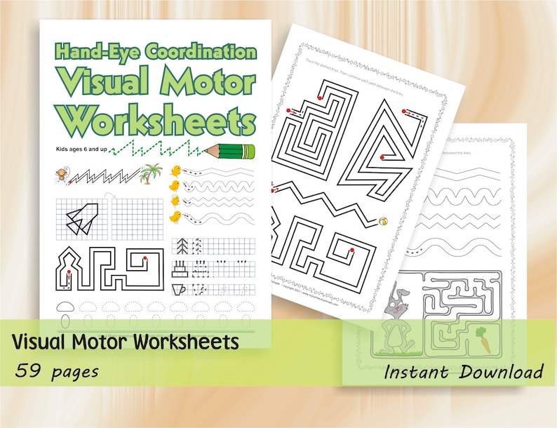 Visual Motor Skills Workbook: Hand-eye Coordination Exercises (PDF ...