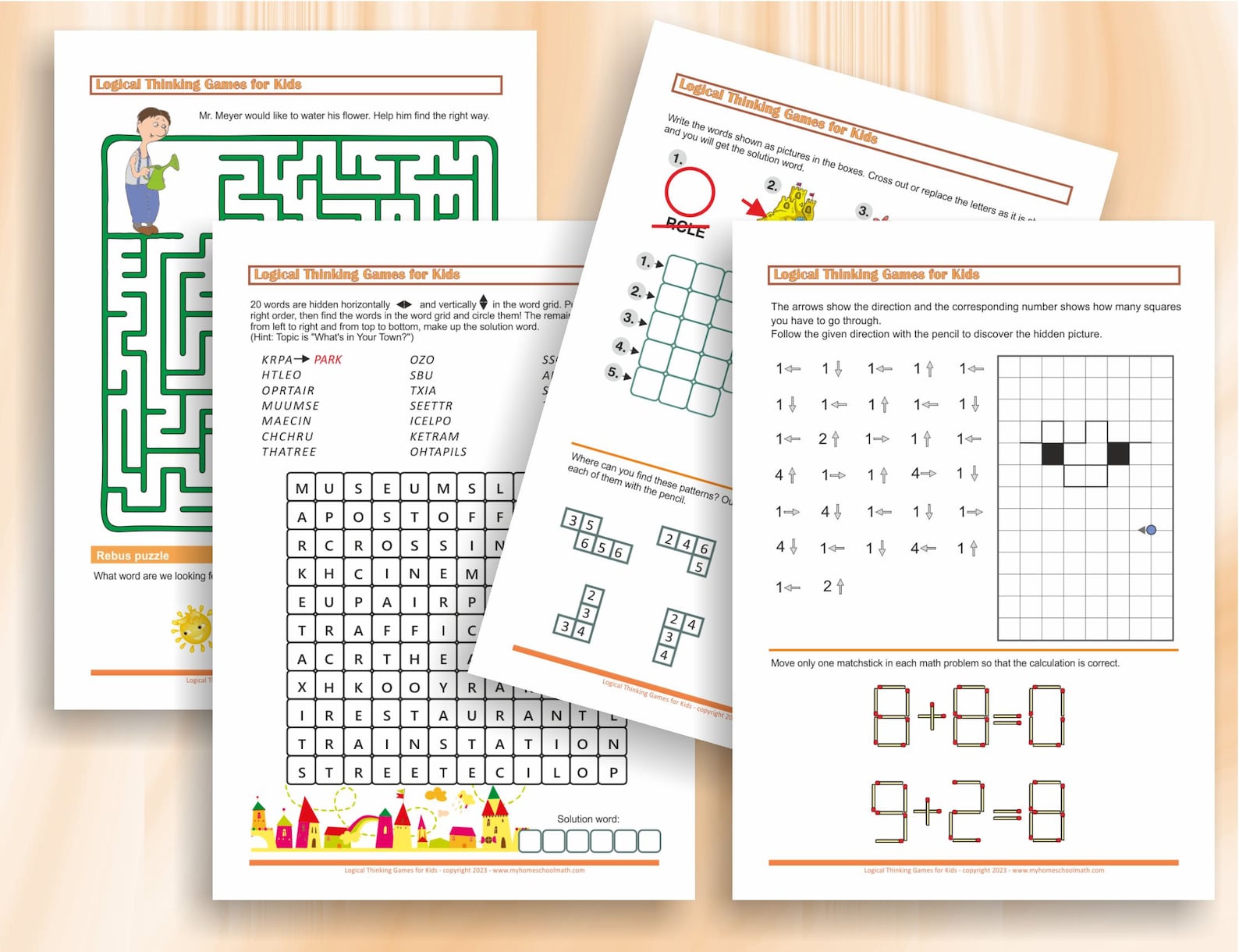 Logical Thinking Games for Kids Brain Teasers for Children Ages 8 64 ...