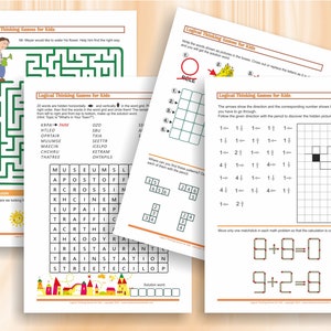Logical Thinking Games for Kids - Brain Teasers for Children Ages 8 ...