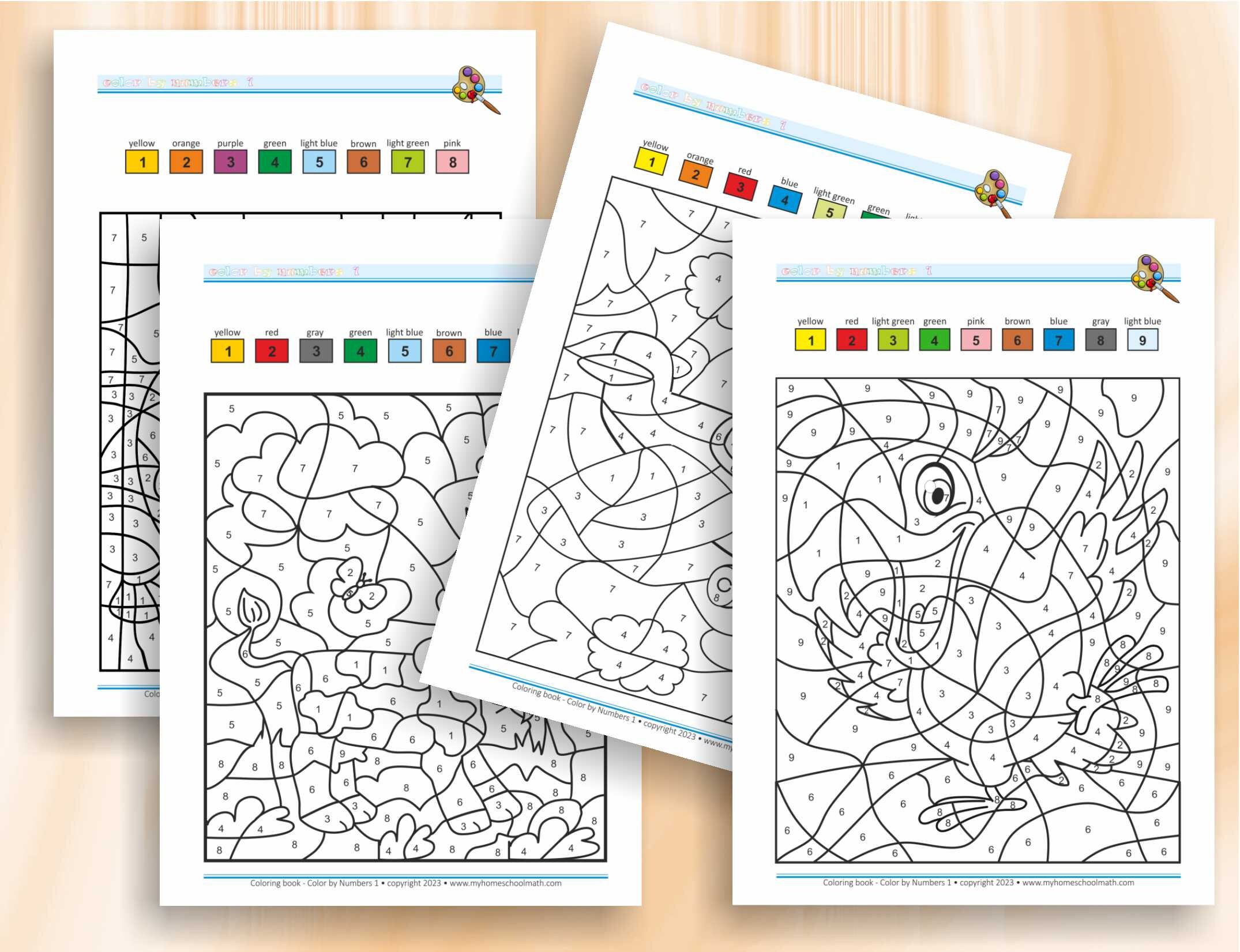Color by Number for Kids Ages 6-10 Part 1 | Activity Book | 30 Cute ...