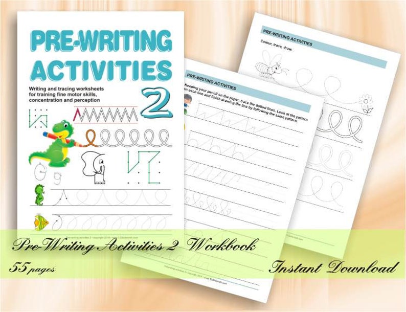 Pre-writing Activities for Preschool & Kindergarten | 52 Printable ...