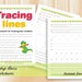 Tracing Lines Pre-write Practice Line Tracing for Kindergarten Children ...