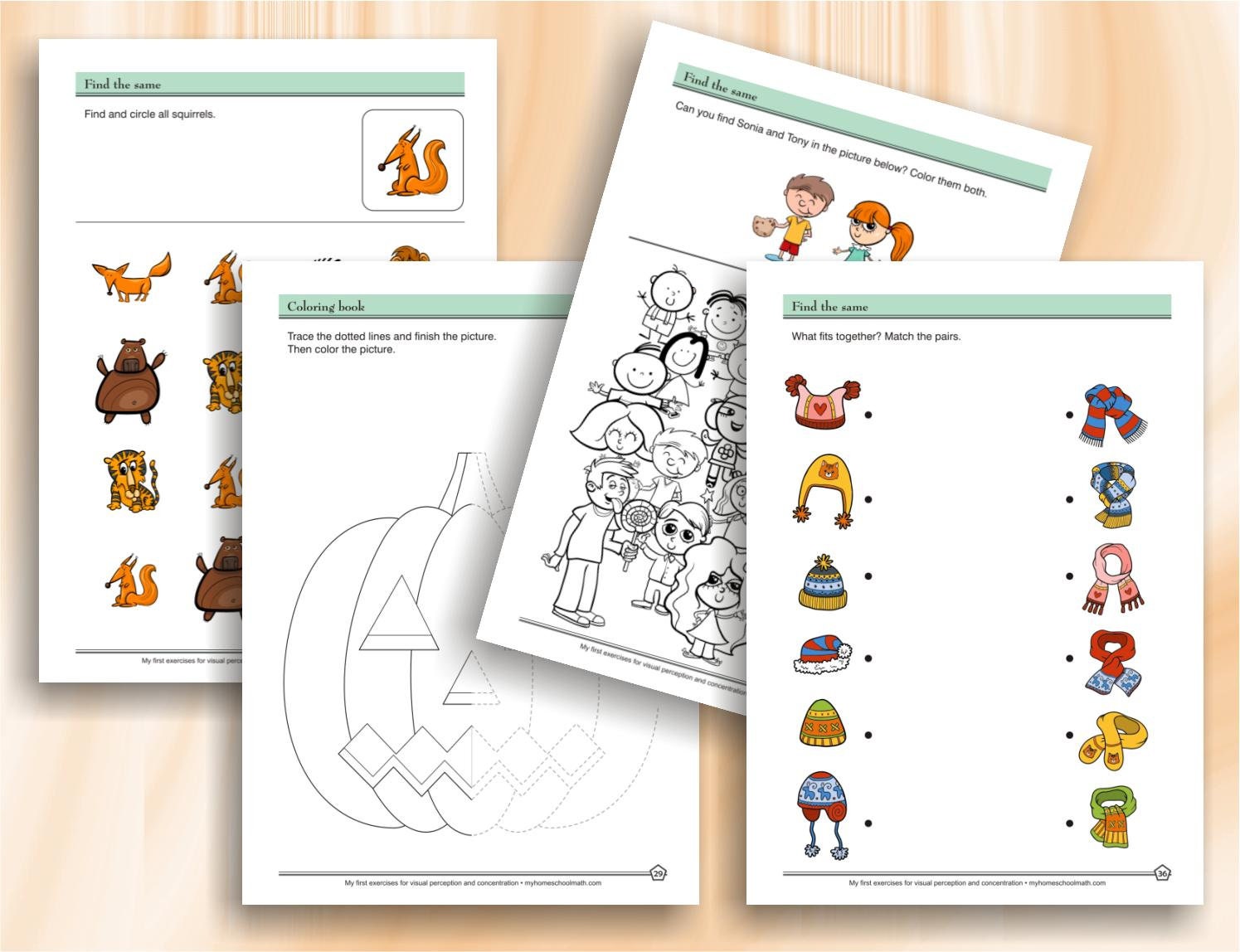 My First Exercises for Visual Perception and Concentration | 56 ...