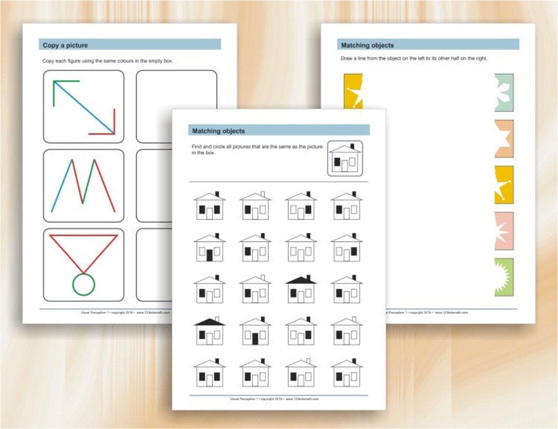 Visual Perception Activities | 40 Printable Worksheets |download ...