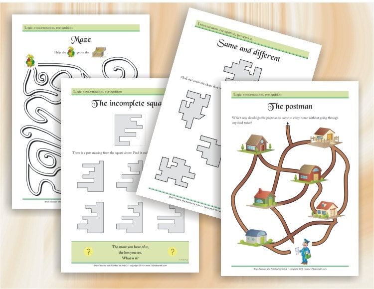 Brain Teasers and Riddles for Kids (age 5-8) | Printable Worksheets ...