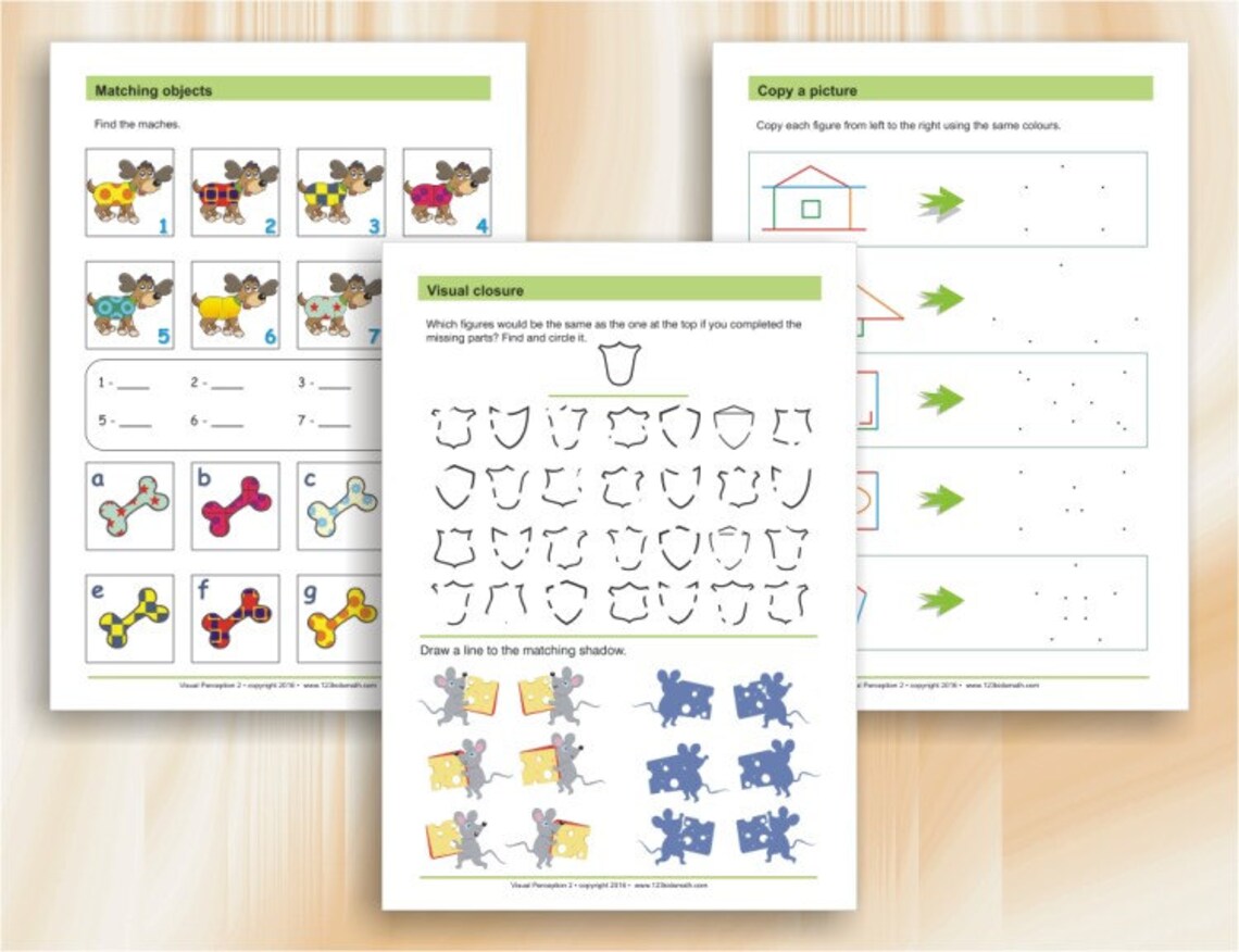 Visual Perception Activities Part 2 | 43 Printable Worksheets |download ...