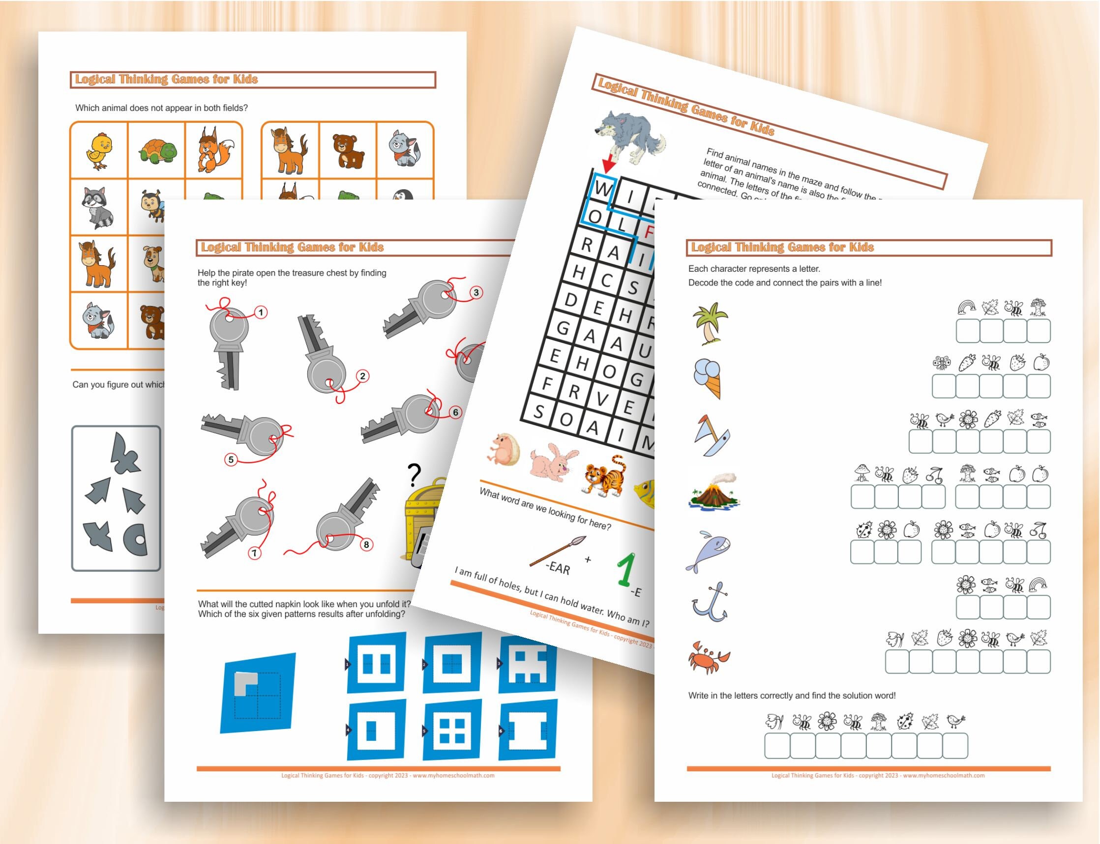 Logical Thinking Games for Kids Brain Teasers for Children Ages 8 64 ...