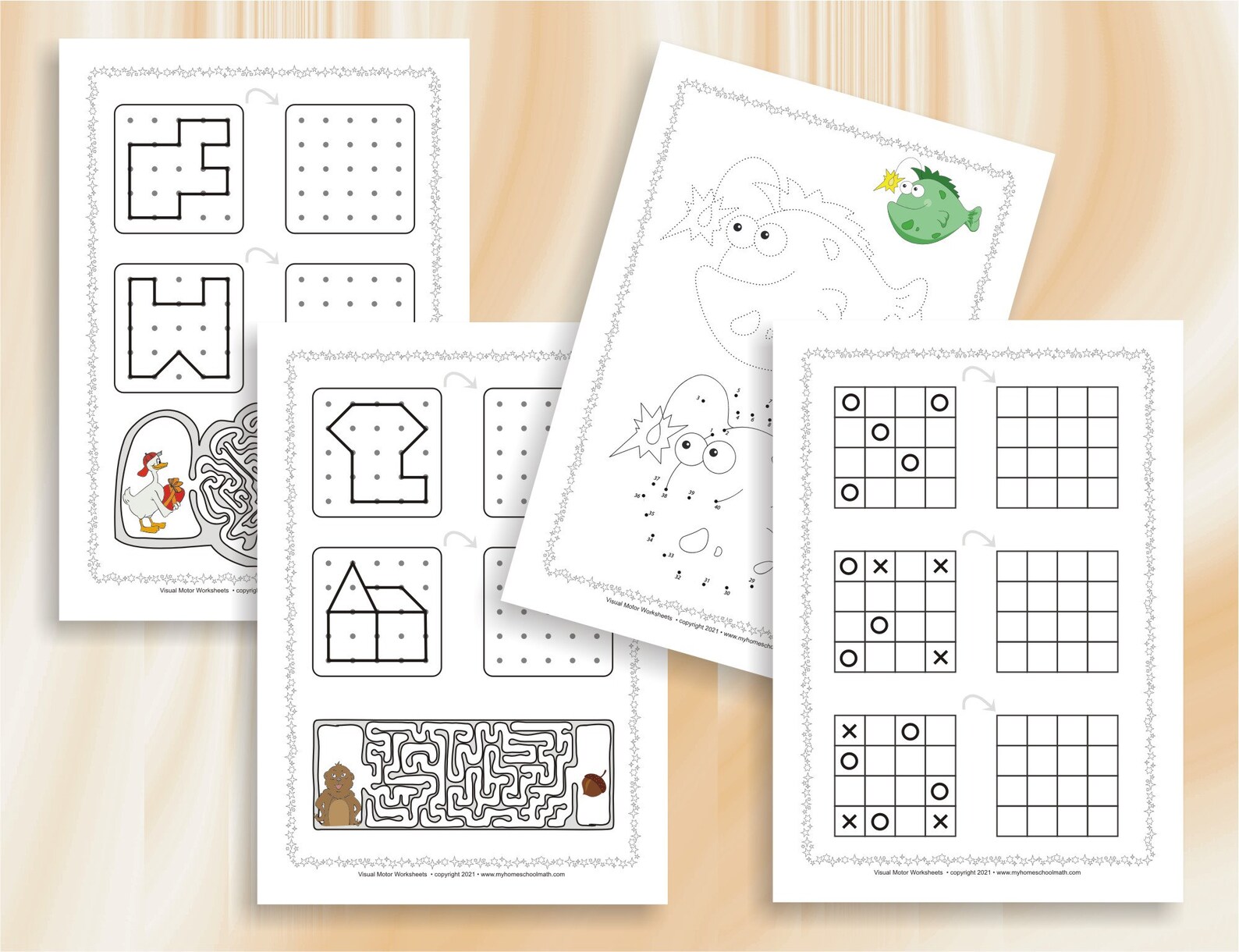 Visual Motor Worksheets - Exercises to Improve Fine Motor and Visuo ...