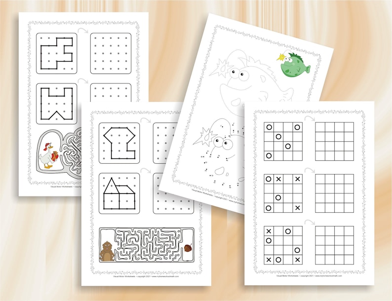 Visual Motor Worksheets - Exercises to Improve Fine Motor and Visuo ...