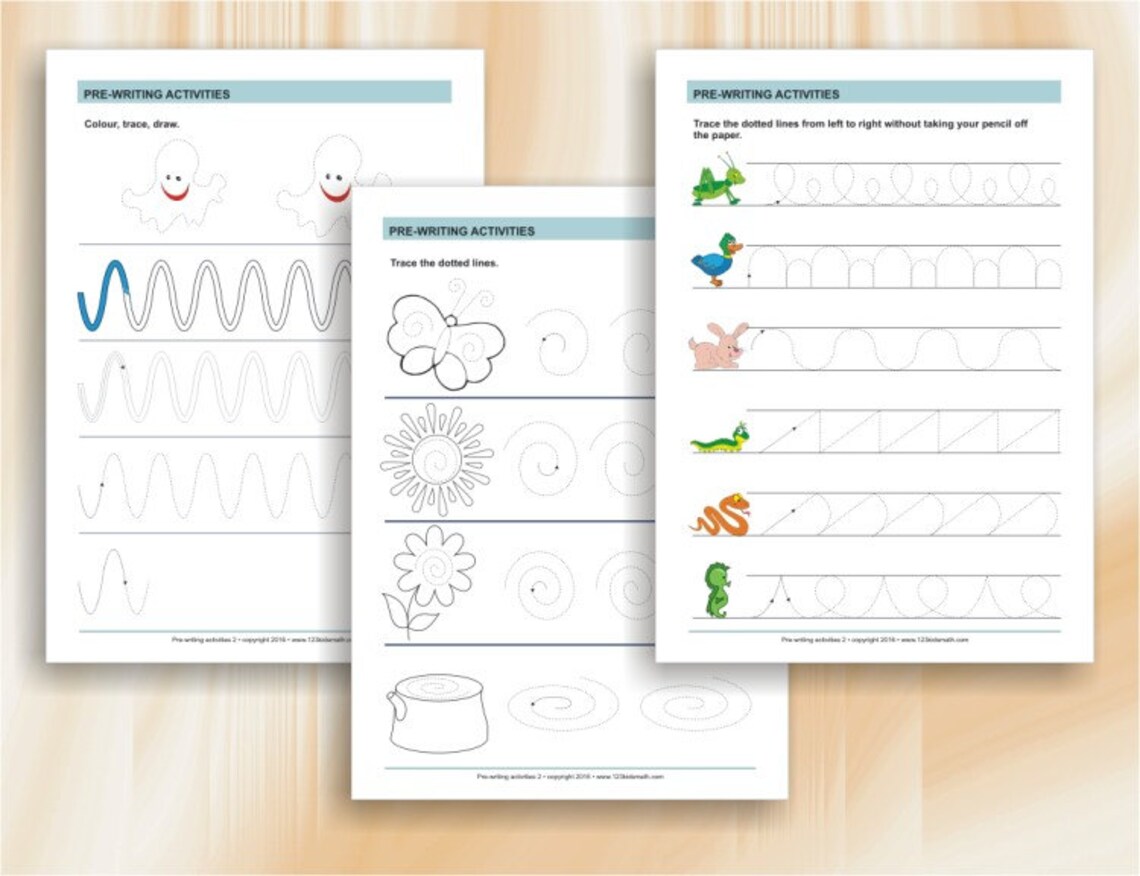 Pre-writing Activities for Preschool & Kindergarten | 52 Printable ...