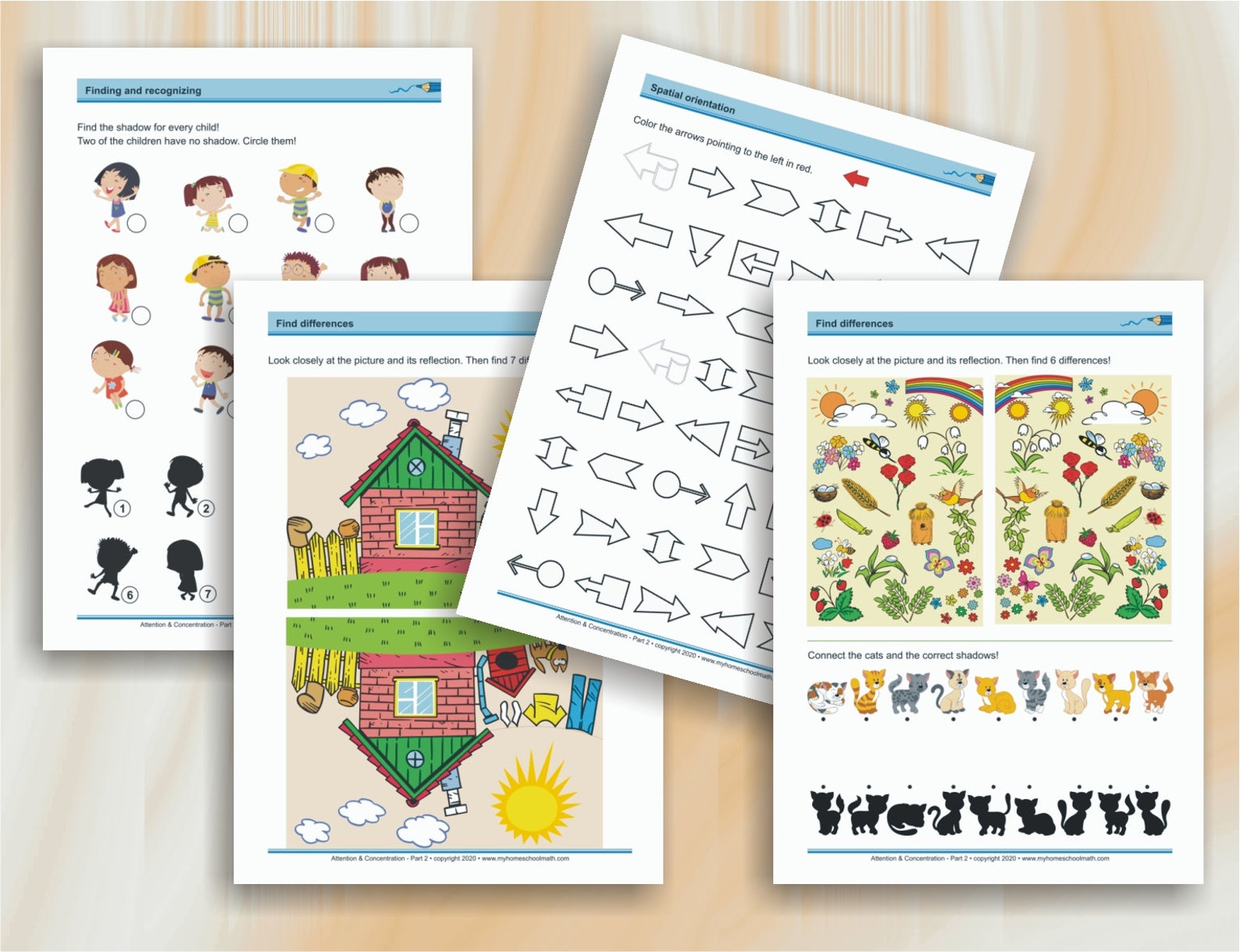 Attention & Concentration - Part 2 (age 8-10) | 59 Printable Worksheets ...