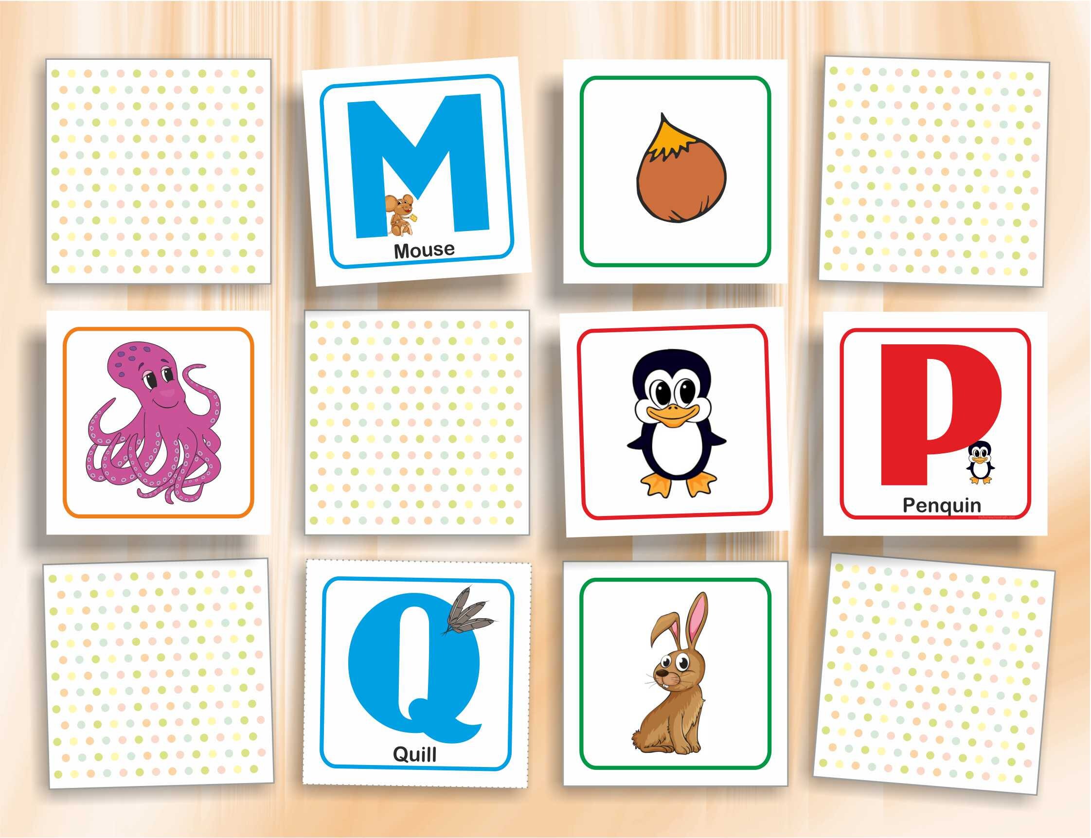 Alphabet Matching Cards | ABC Memory Game | Printable | Preschool ...