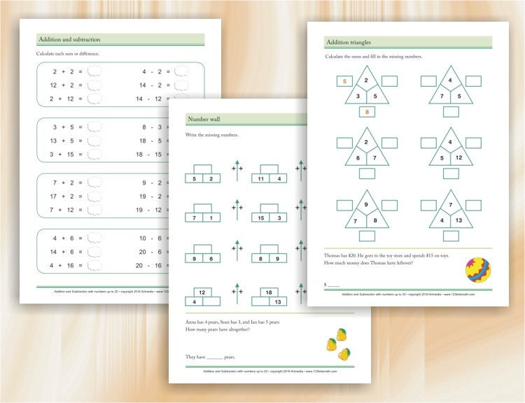 Addition and Subtraction With Numbers up to 20 | 1st Grade Math ...
